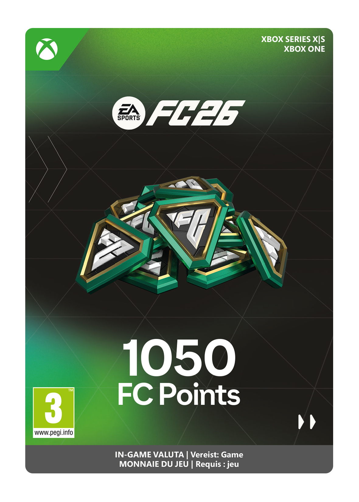 1050 Xbox EA Sports FC 26 Points direct digitaal geleverd
